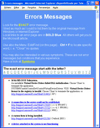 Mensagens de erro - Site do dia - Tek Notícias